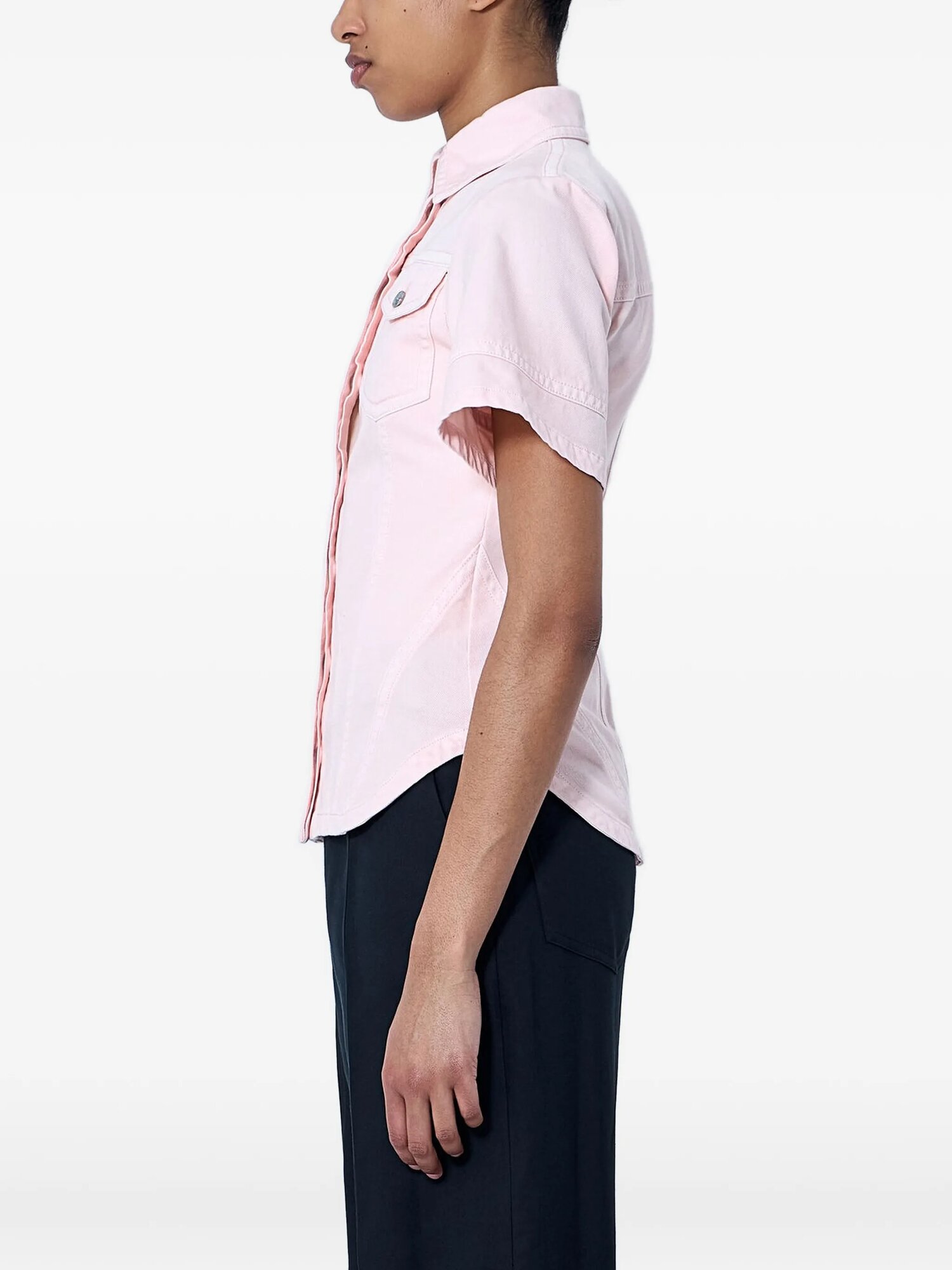 Рубашка SPORTMAX Patch-pocket short-sleeve shirt, размер 40 — фото 1