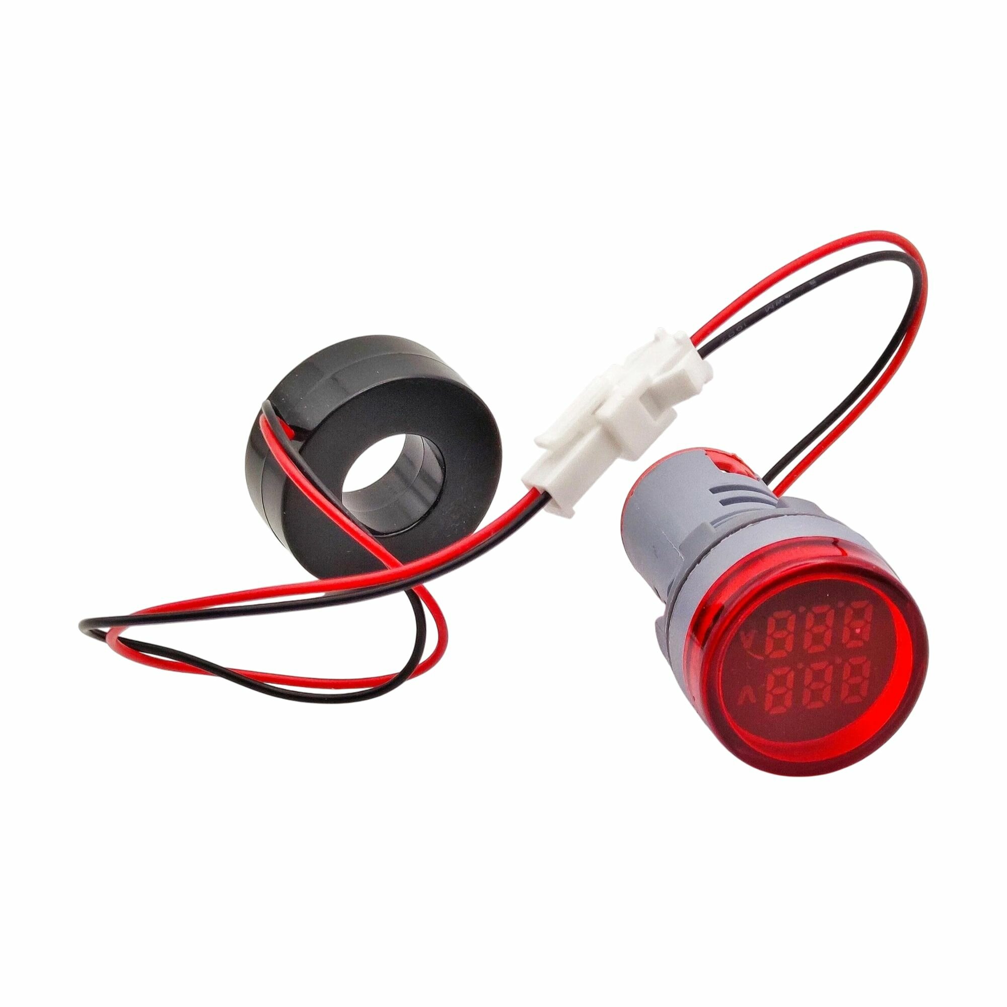 Цифровой LED вольтамперметр DMS-235 красный