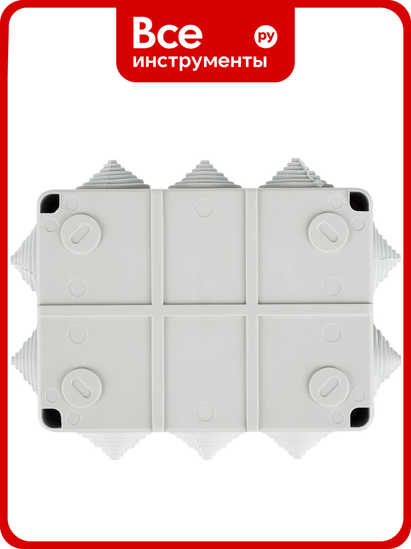 Распаечная, IEK, коробка IEK, 150x110x070, IP55, КМ41242, ИЭК, белая UKO10-150-110-070-K41-55, жестких и гофрированных
