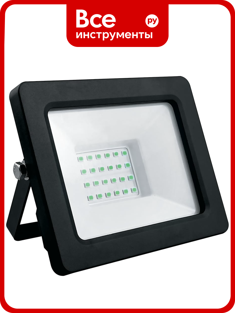Светодиодный прожектор FERON LL-903 2835 SMD 30W зеленый AC220V/50Hz IP65, черный в компактном корпусе, 153*110*35 мм 32211