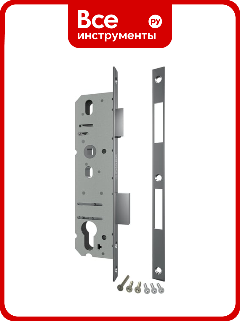 Корпус узкопрофильного замка с защелкой FUARO PROF4916-40/92 CP хром 26421, пластиковая