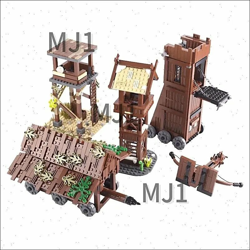MOC Средневековые осадные орудия/Осадная машина/Конструкторные игрушки