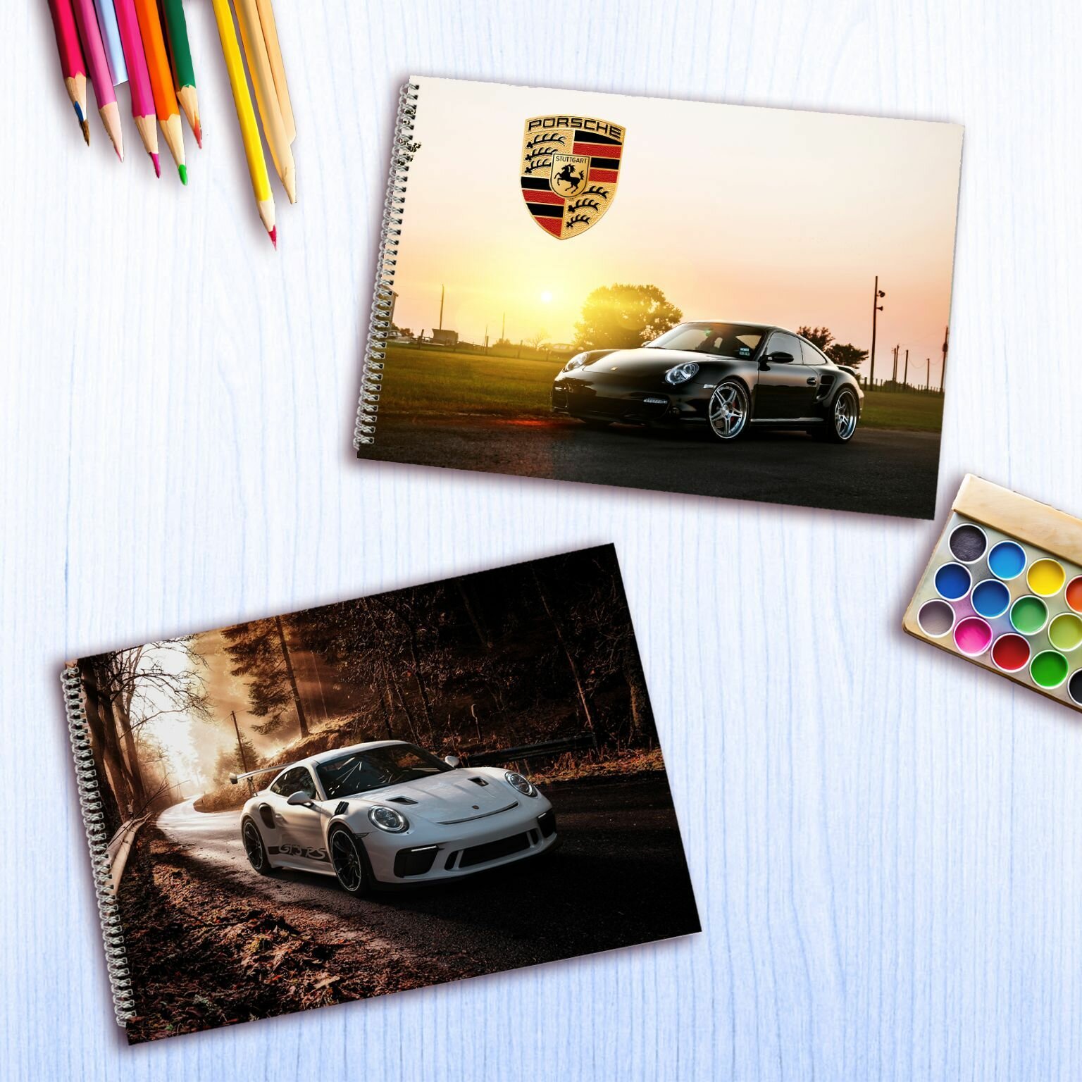 Альбомы для рисования автомобили Порше Porsche