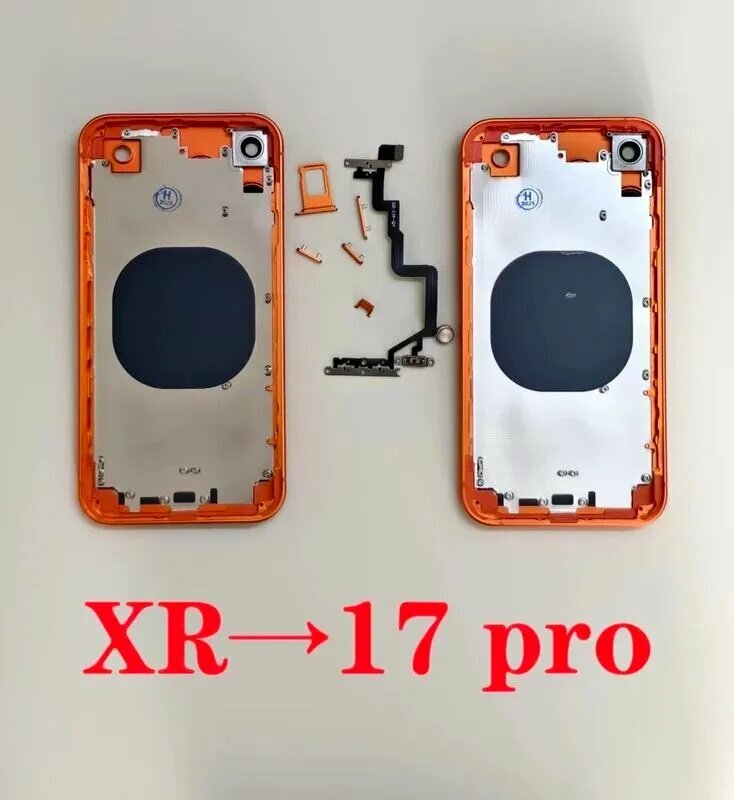 Оранжевый корпус для XR до 17 Pro, корпус XR, похожий на 17 Pro, для IP XR, преобразование в 17 Pro, задняя панель для всех моделей XR, замена на 17 Pro