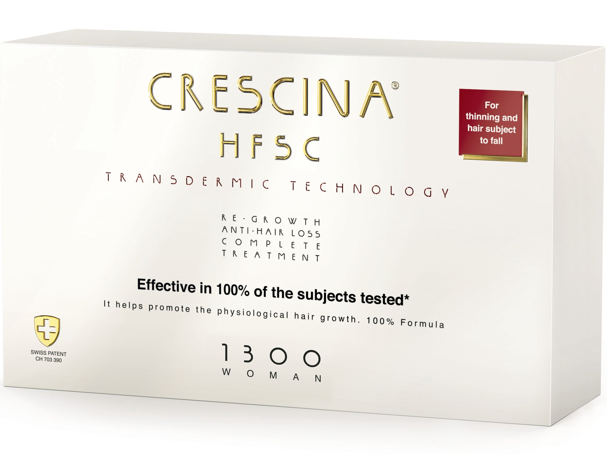 Crescina Crescina Transdermic HFSC 1300 для женщин комплекс лосьонов для возобновления роста и против выпадения волос (20 ампул) Crescina Transdermic HFSC Complete Treatment 1300 Women 10+10 Vials 15ml