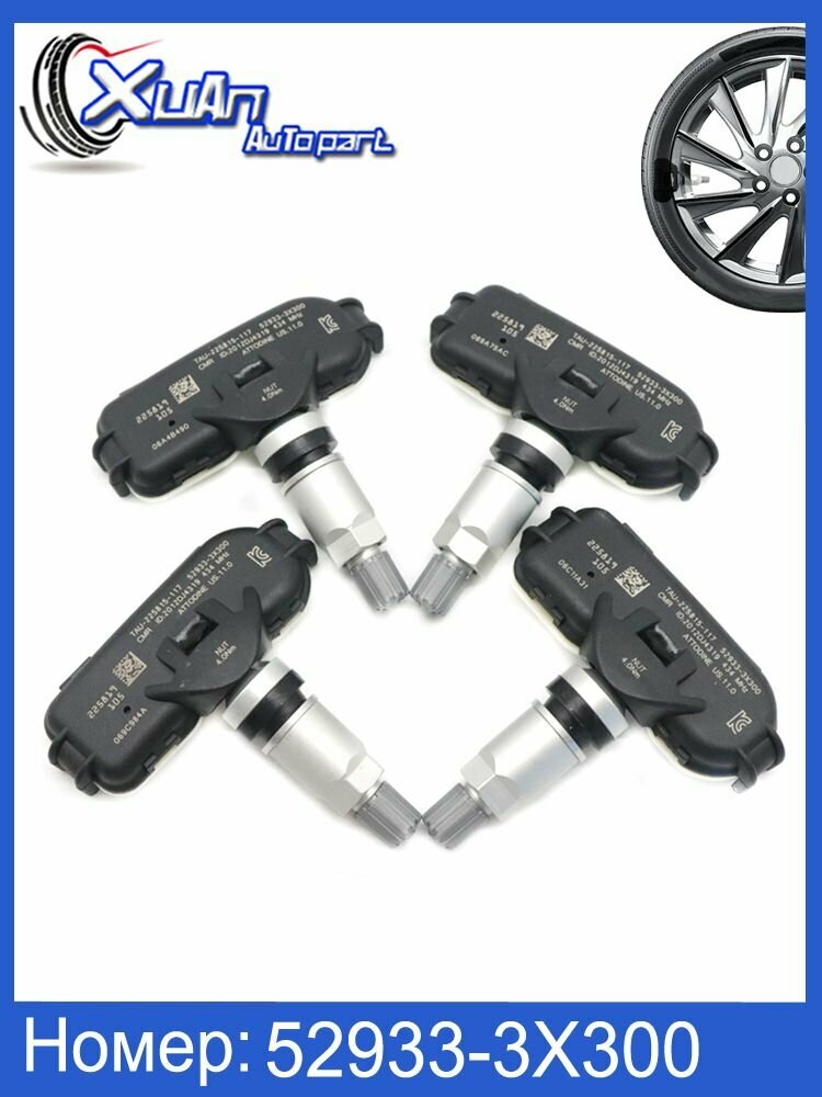 52933-3X300 529333X300 TPMS Датчик давления шины 433 МГц Подходит для Kia Rio 2011/01-2014/06, Подходит для Hyundai Elantra(MD/UD) 2012/01-2018/12