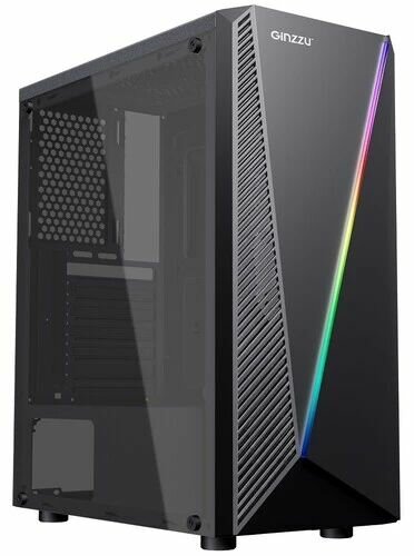 Компьютерный корпус GiNZZU SL150 (SL150) черный - Midi Tower, ATX, USB 2.0 Type-A, USB 3.2 Gen 1 Type-A