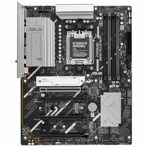 Материнская плата ASUS PRIME B840-PLUS WI-FI - AM5, AMD B840, 4xDDR5-6400 МГц, 1xPCI-Ex16, 3xM.2, ATX
