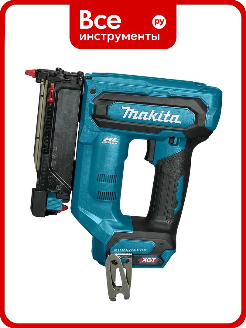Штифтозабиватель аккумуляторный Makita XGT 40В, BL, XPT, 23GA-15,18,25,30,35 мм, ф0,6 мм, маг. до 120 шт. PT001GZ
