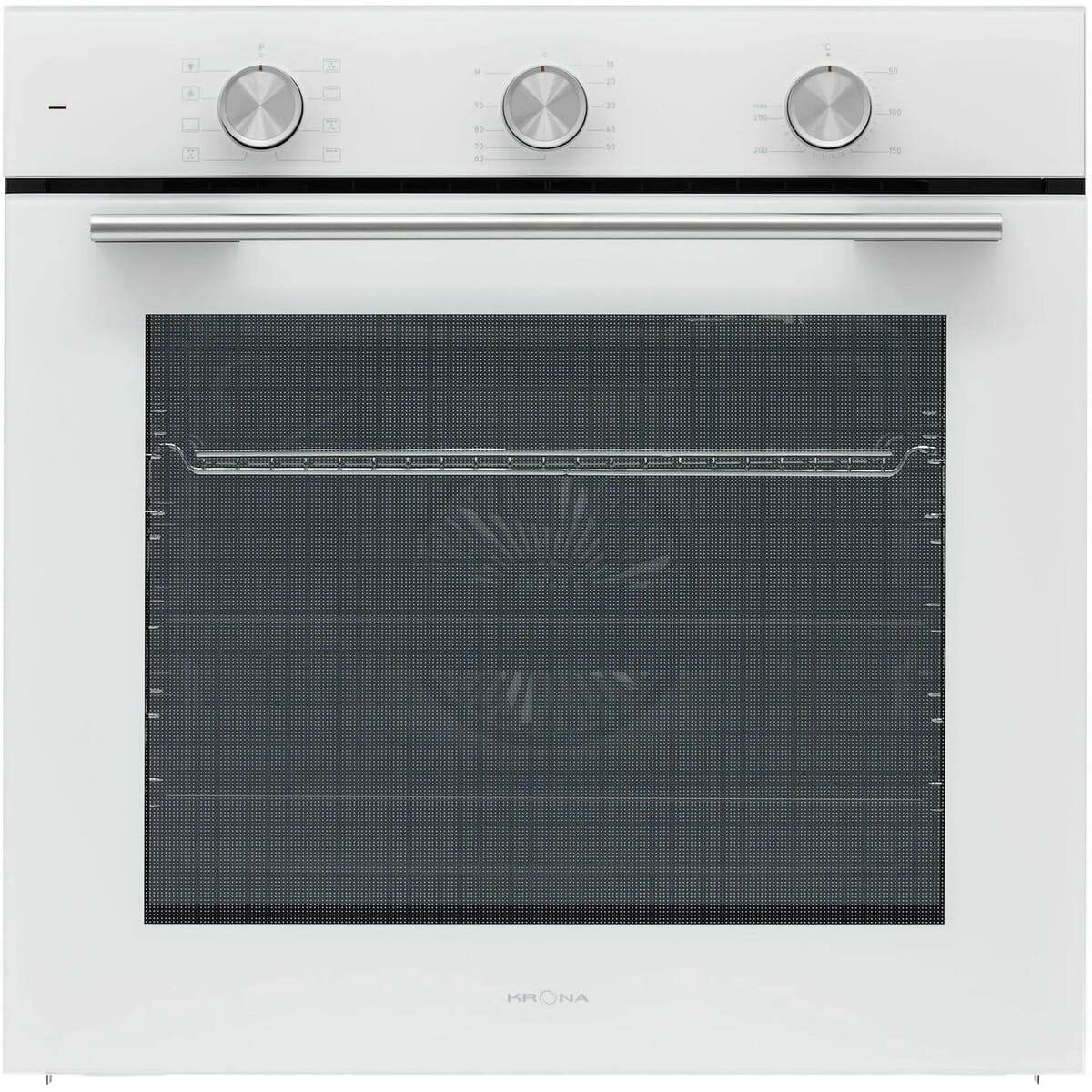 Духовой шкаф электрический Krona Birne 60 WH, 78л, дверца с 2 стеклами, белый
