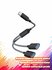 Адаптер USB-C — 2×USB-A, Черный