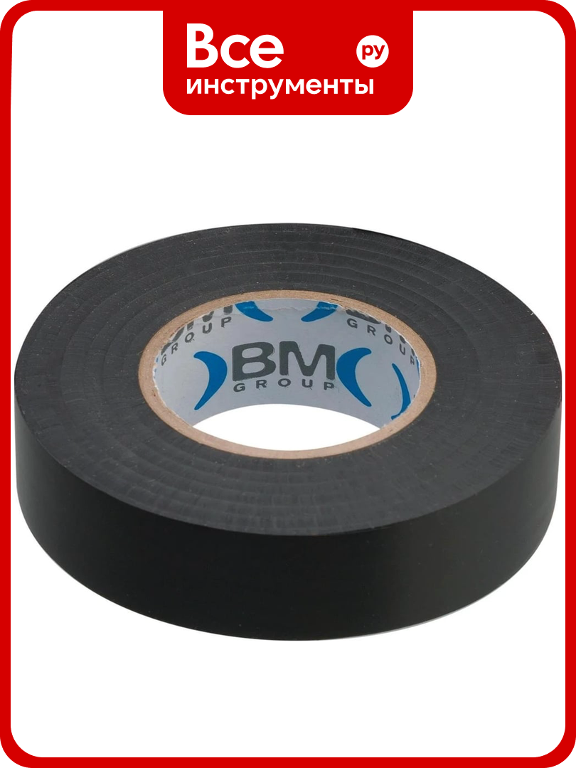 Изолента BM Group ПВХ, 15 мм x 25 м, цвет черный BM-ESB1525NE