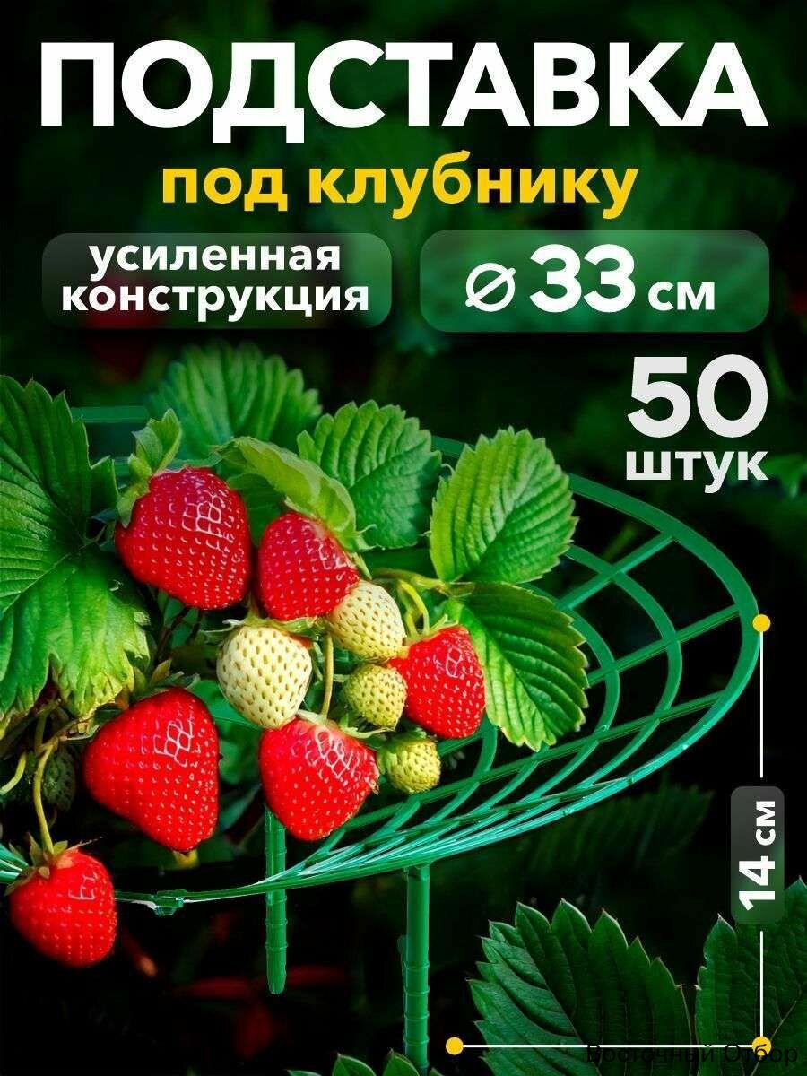 Квадратная пластиковая шпалера-опора для клубники 30 см, набор50 штук, защищает ягоды от гнили и полегания