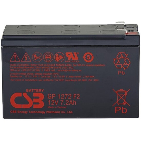 Аккумуляторная батарея для ИБП Csb GP1272 F2 12V/7.2Ah