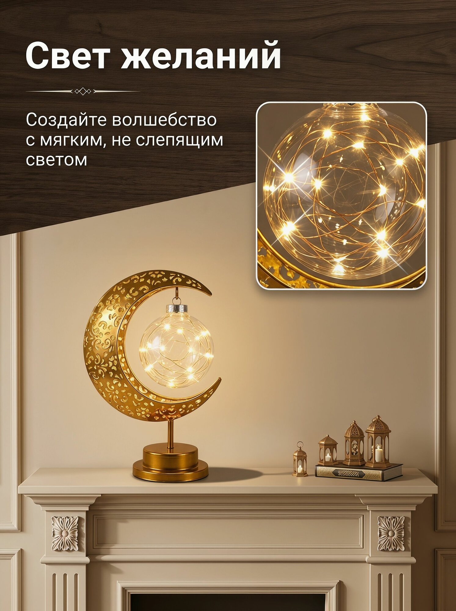 Лампа желаний в виде луны
