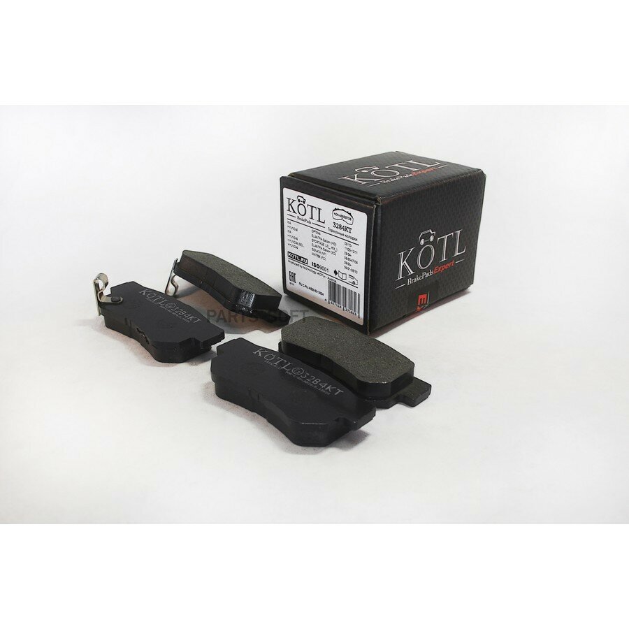 Колодки тормозные дисковые задние к-т HYUNDAI GETZ/MATRIX/SANTA FE/SONATA/TUCSON от официального дистрибьютора, KOTL, артикул 3284KT