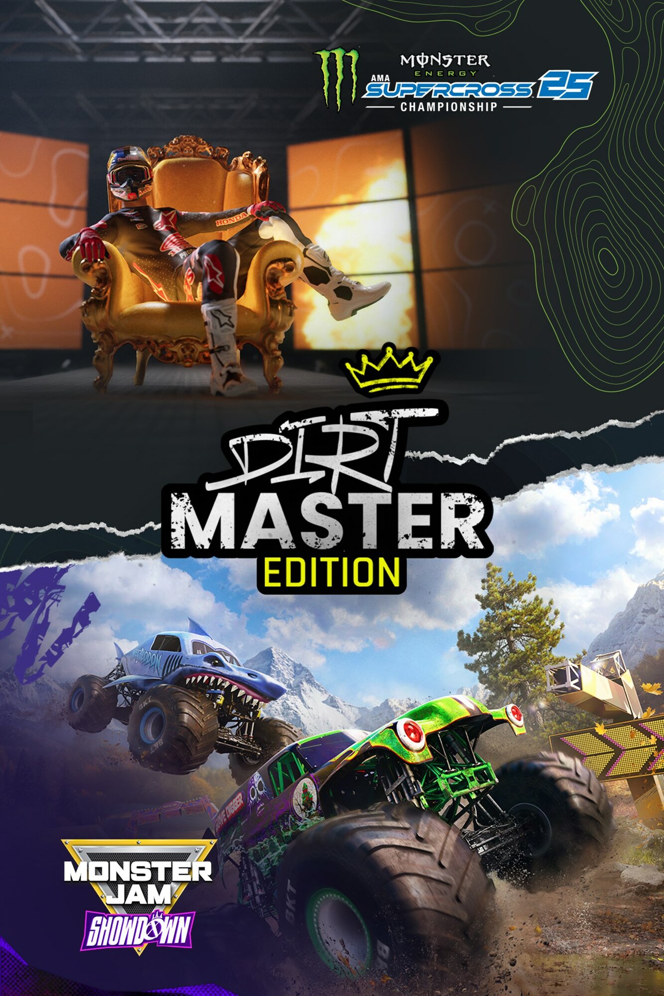 Monster Energy Supercross 25 X Monster Jam™ Showdown - Dirt Master Edition — ключ активации Xbox / Microsoft Store · Xbox One, Xbox Series X|S · цифровой ключ · любой регион