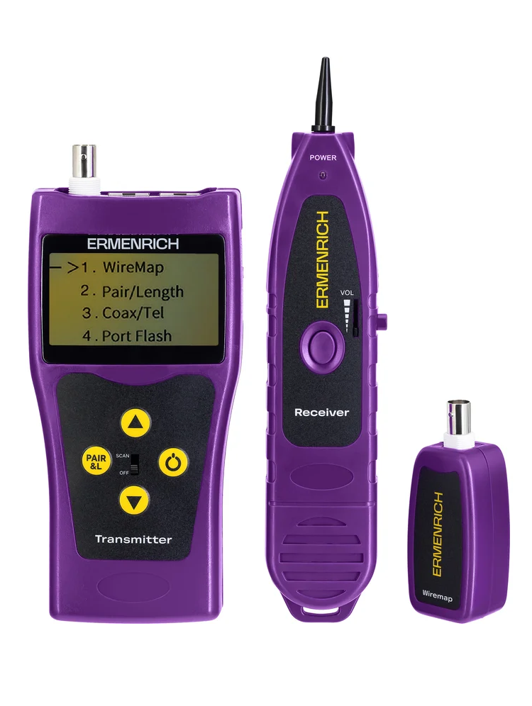 Тестер Ermenrich NetGeeks NP30 85301 Ermenrich кабельный, фиолетовый