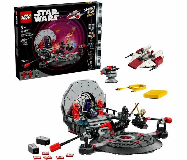 Конструктор LEGO Star Wars 75427 SMART Play Дуэль в тронном зале и истребитель A-wing (Lego 75427)