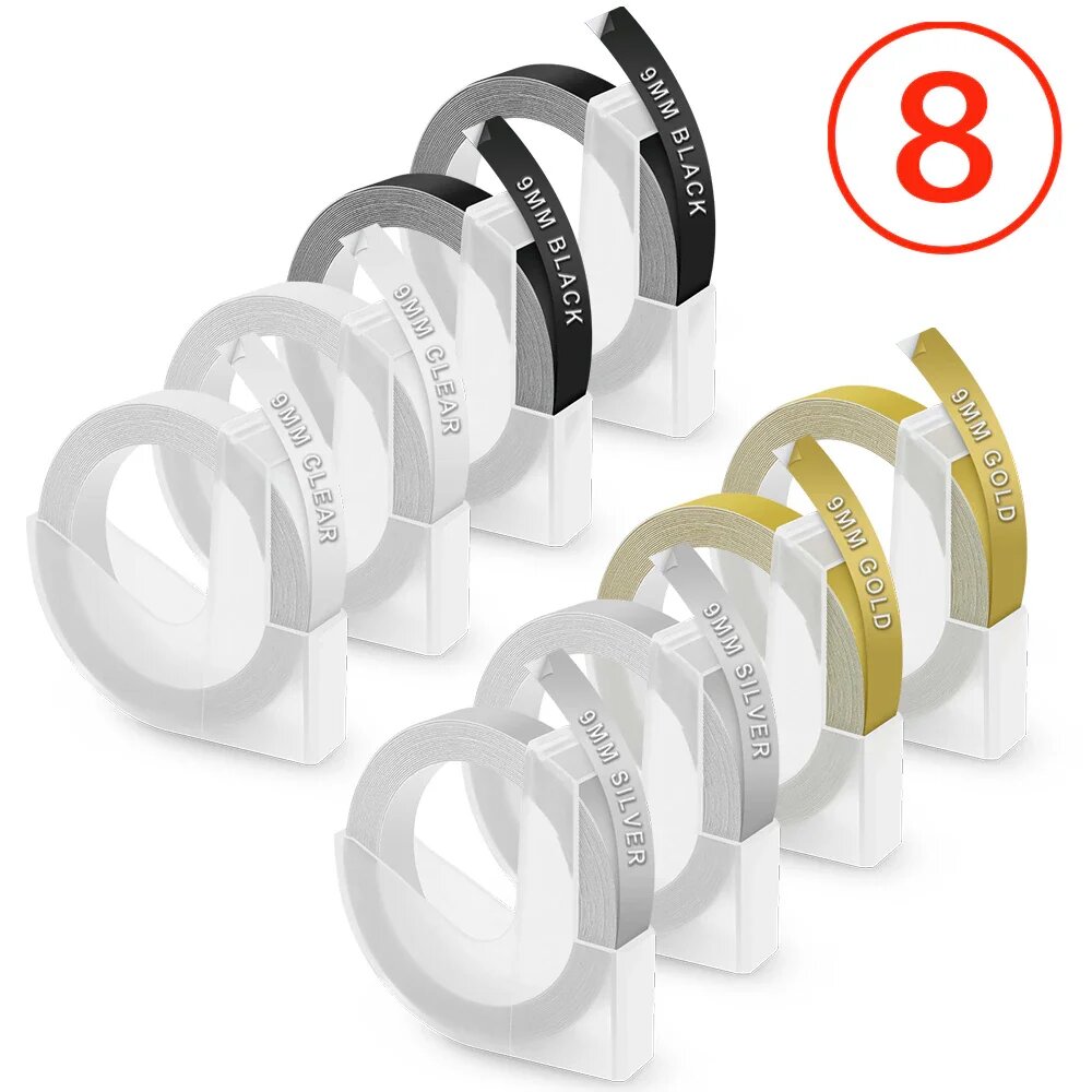 Ручной принтер этикеток Dymo B90 9 мм 8PK Label Set 4
