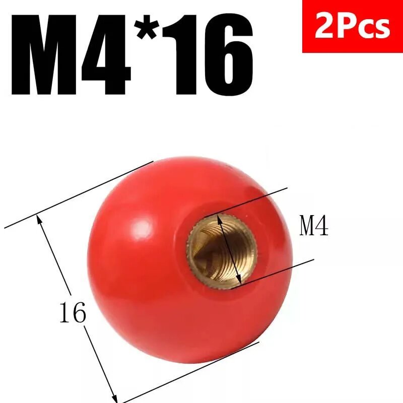 Ручки шарообразные M4x16mm, 2шт, медное ядро