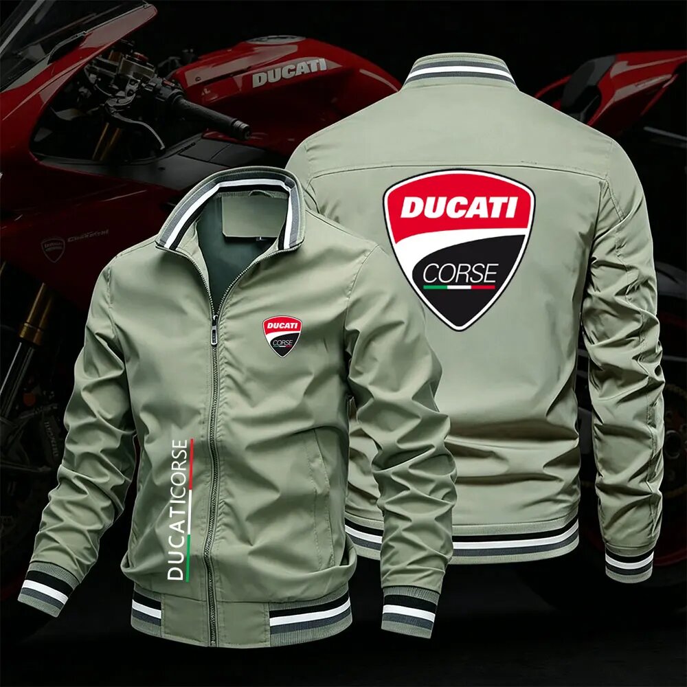 Мужская мотоциклетная куртка Ducati 2026: весенне-летняя, для активного Темно-зеленый, XXL, 12