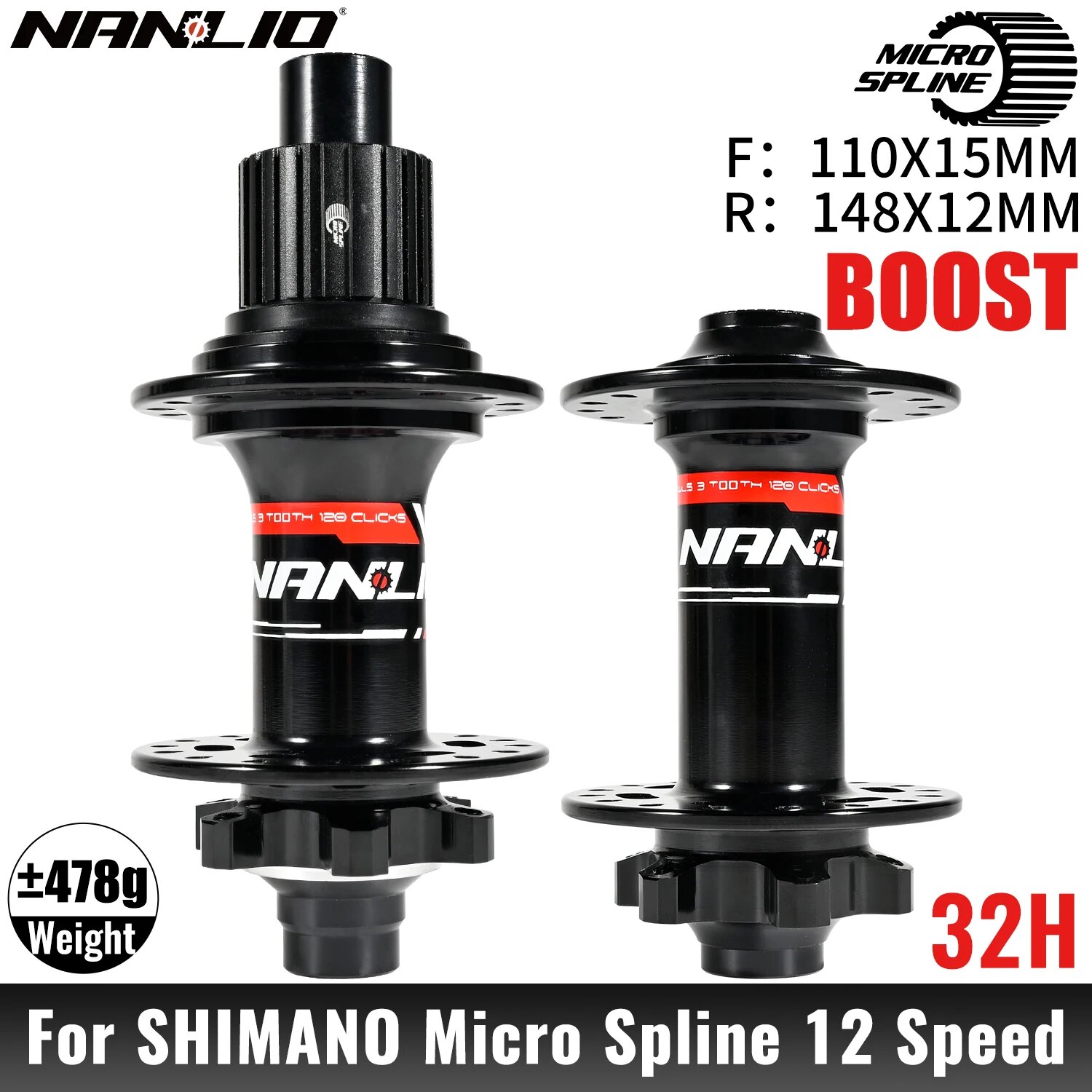 Nanlio XM820 BOOST ступицы 32H Micro Spline 12 Speed