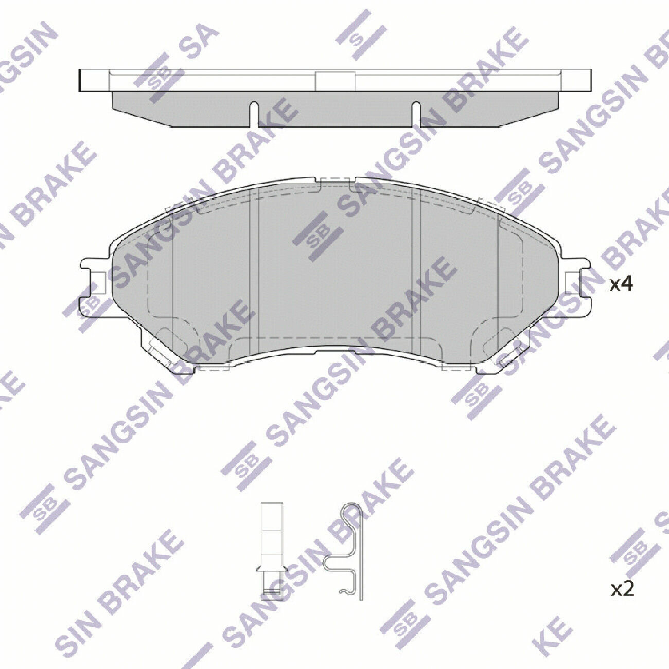 Колодки тормозные дисковые SANGSIN SP4212