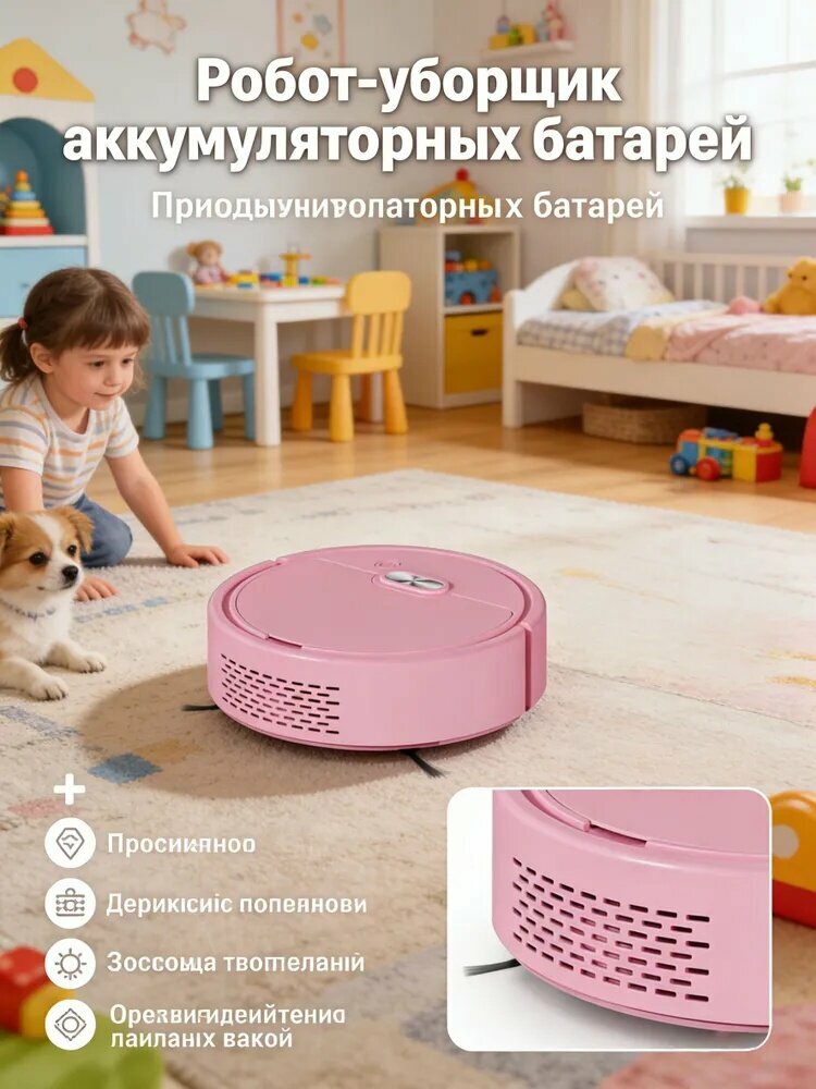 Умный робот-пылесос с мощной уборкой и интеллектуальными функциями для дома