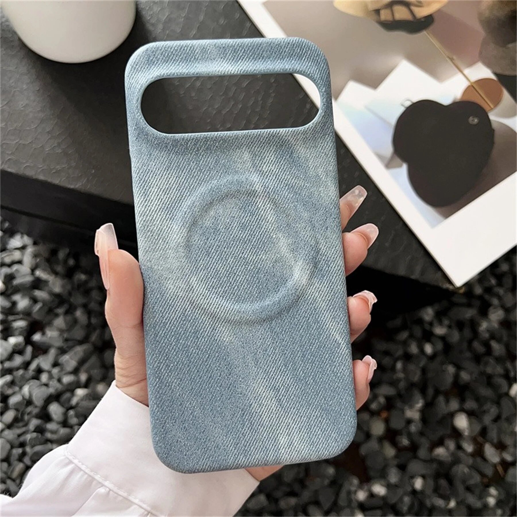 Чехол для Google Pixel 9 Pro, цвет D, текстура джинсы