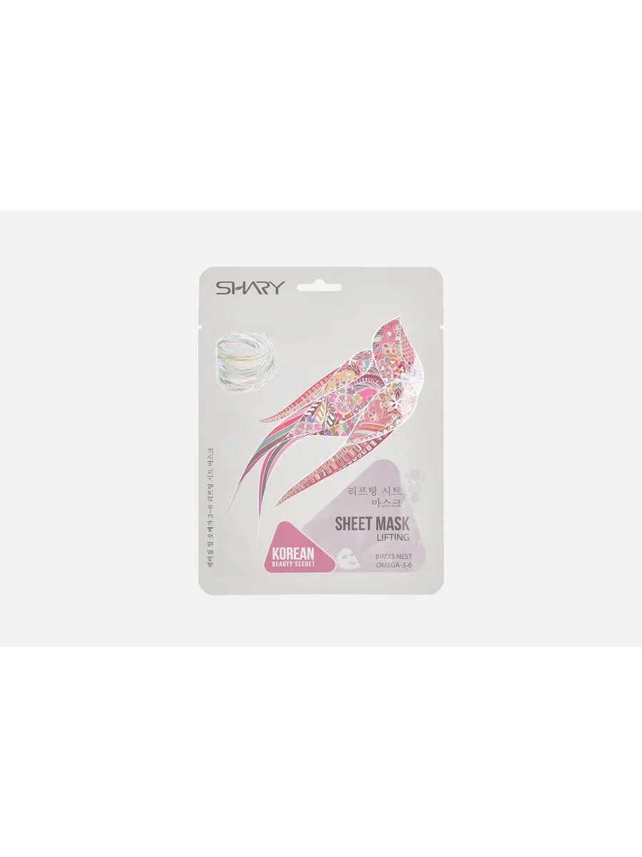 Тканевая Лифтинг-маска для лица SHARY bird`s nest omega -3-6 25 г