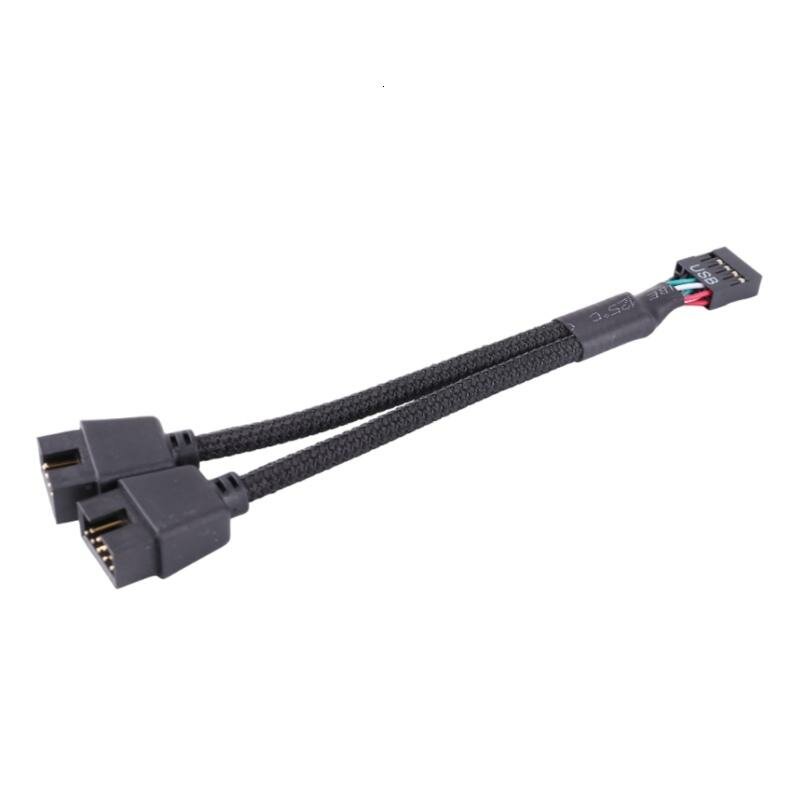USB-удлинитель 9Pin мама на 2×9Pin папа 1→2