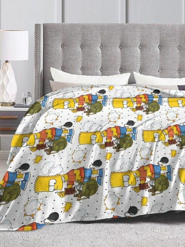 Плед The Simpsons Пледы Симпсоны Симпсон Homer Marge Bart Lisa Maggie (Цвет товара: симпсоны 1; Ширина: 125 см; Длина: 150 см; Размерность: 2-спальное)