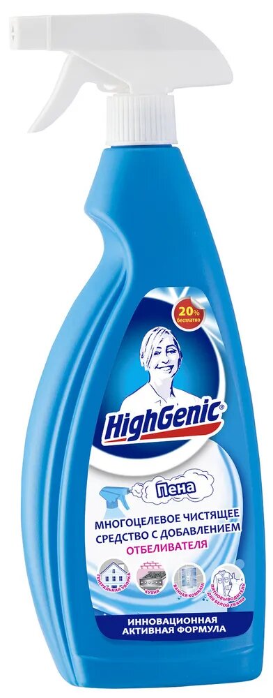 HighGenic Premium Многоцелевое чистящее средство с добавлением отбеливателя, 750 мл