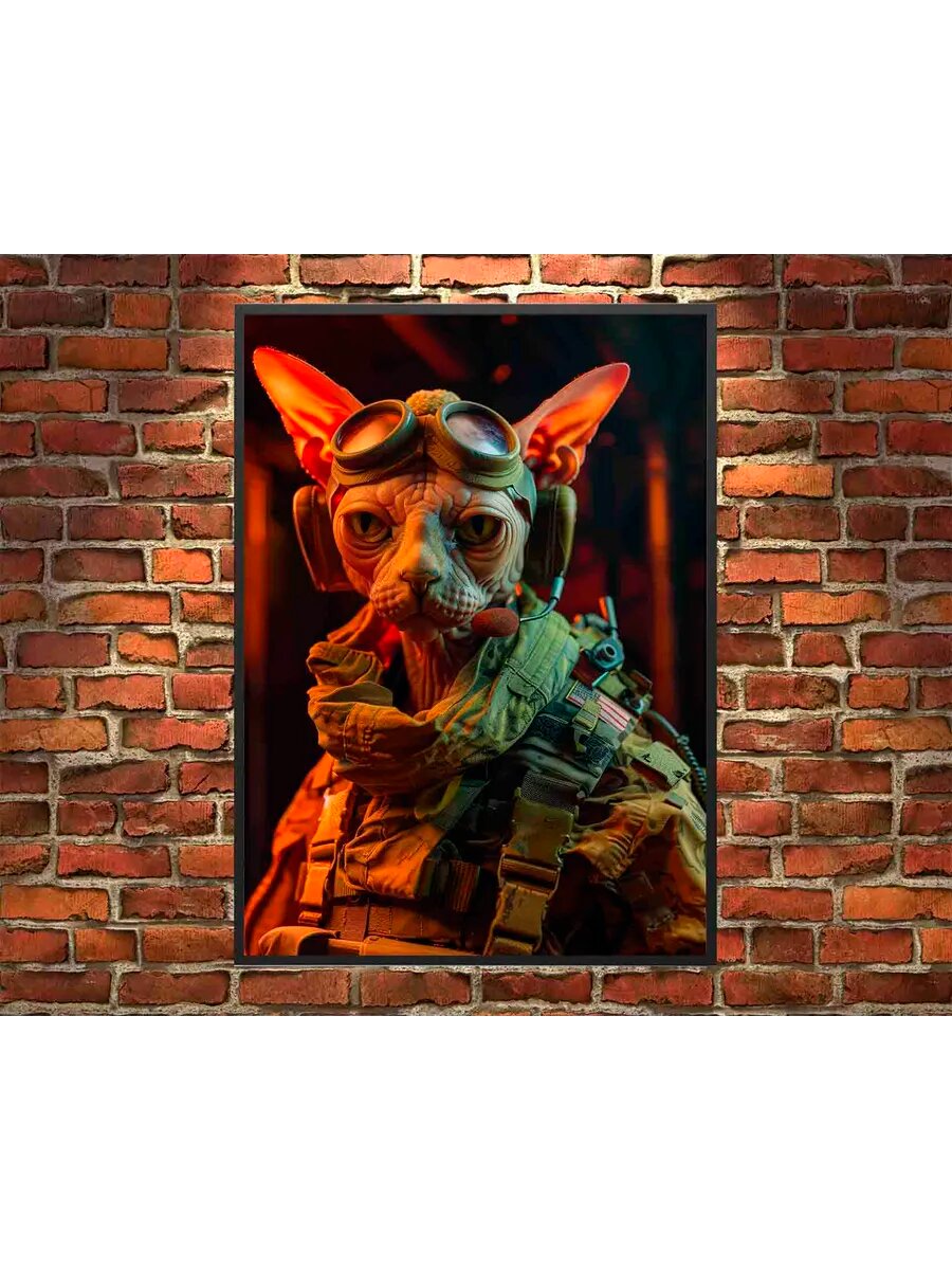 Сфинкс-кот-солдат 1, Плакат 30x42см