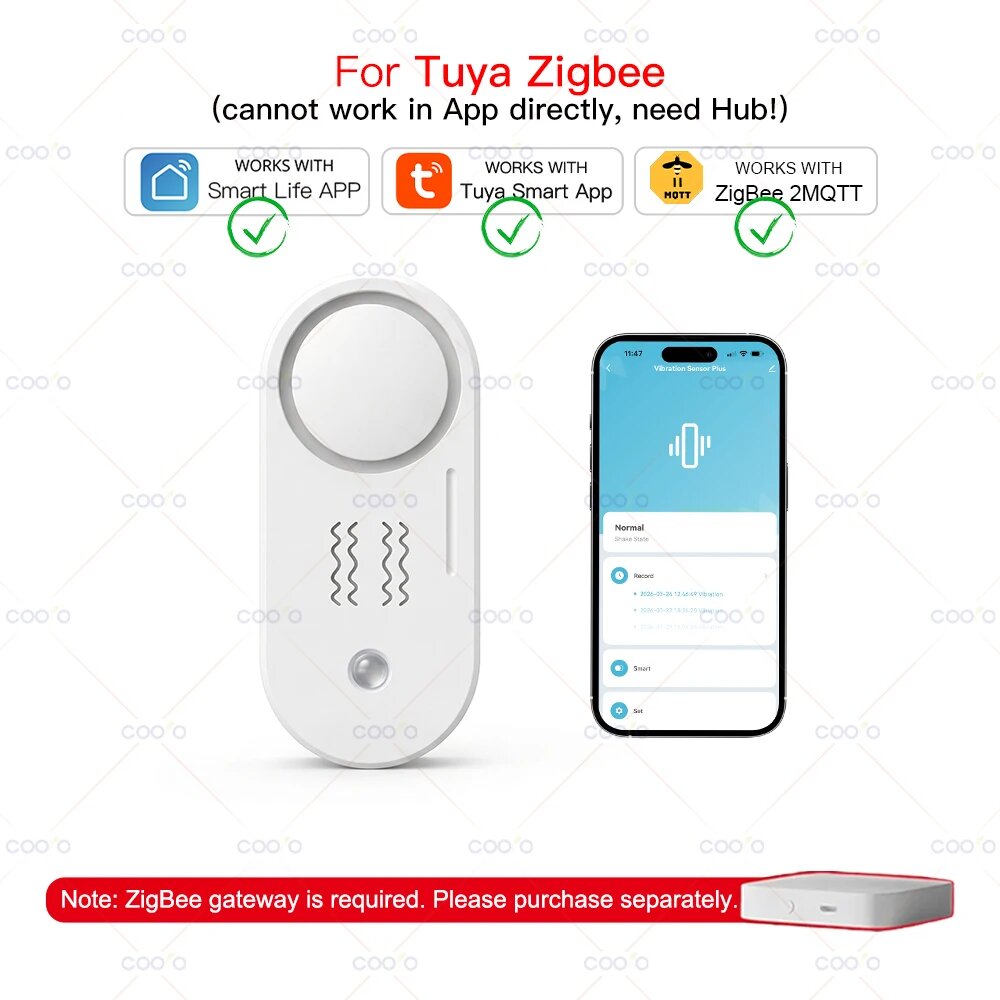Сирена Tuya Zigbee Vibration Siren