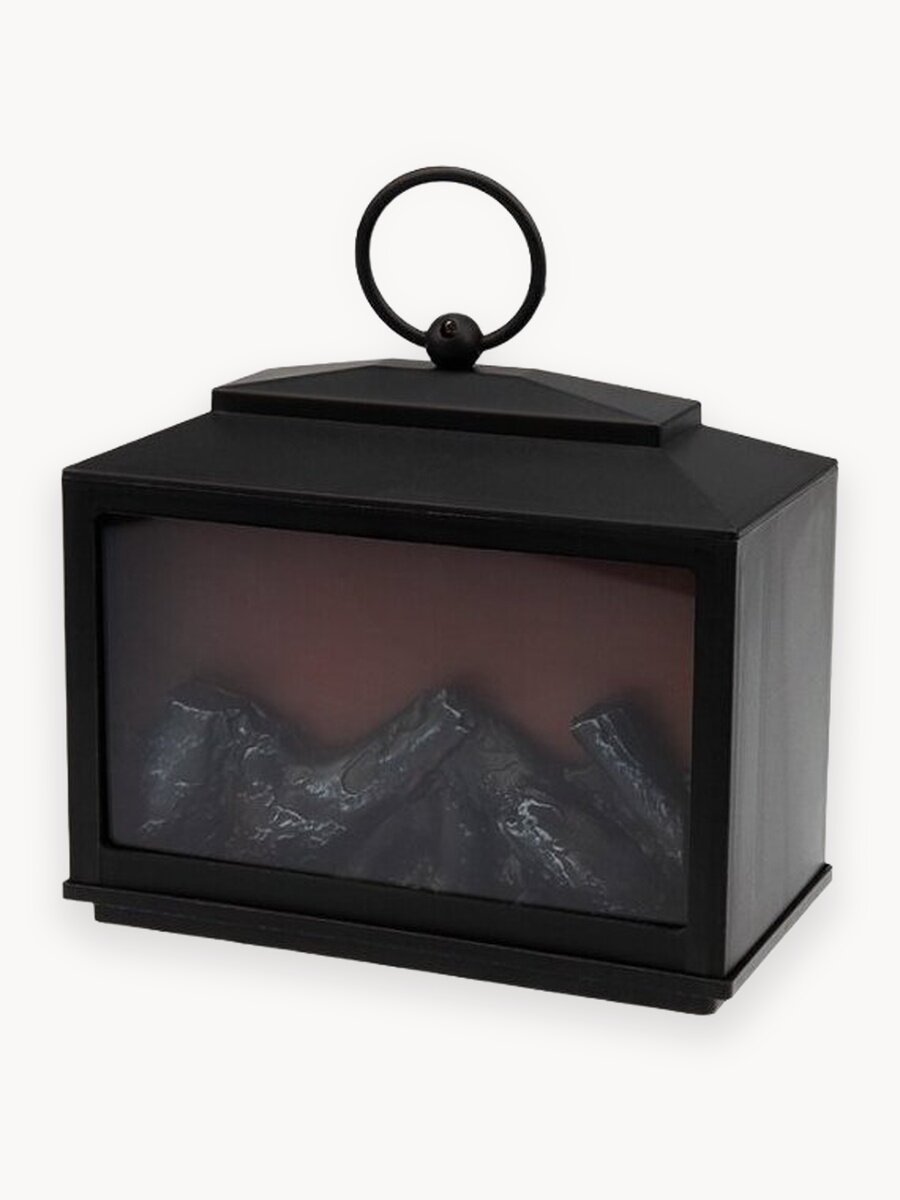 Светодиодный камин-светильник Neon-night "Сканди" с эффектом живого огня 18х9х16 см