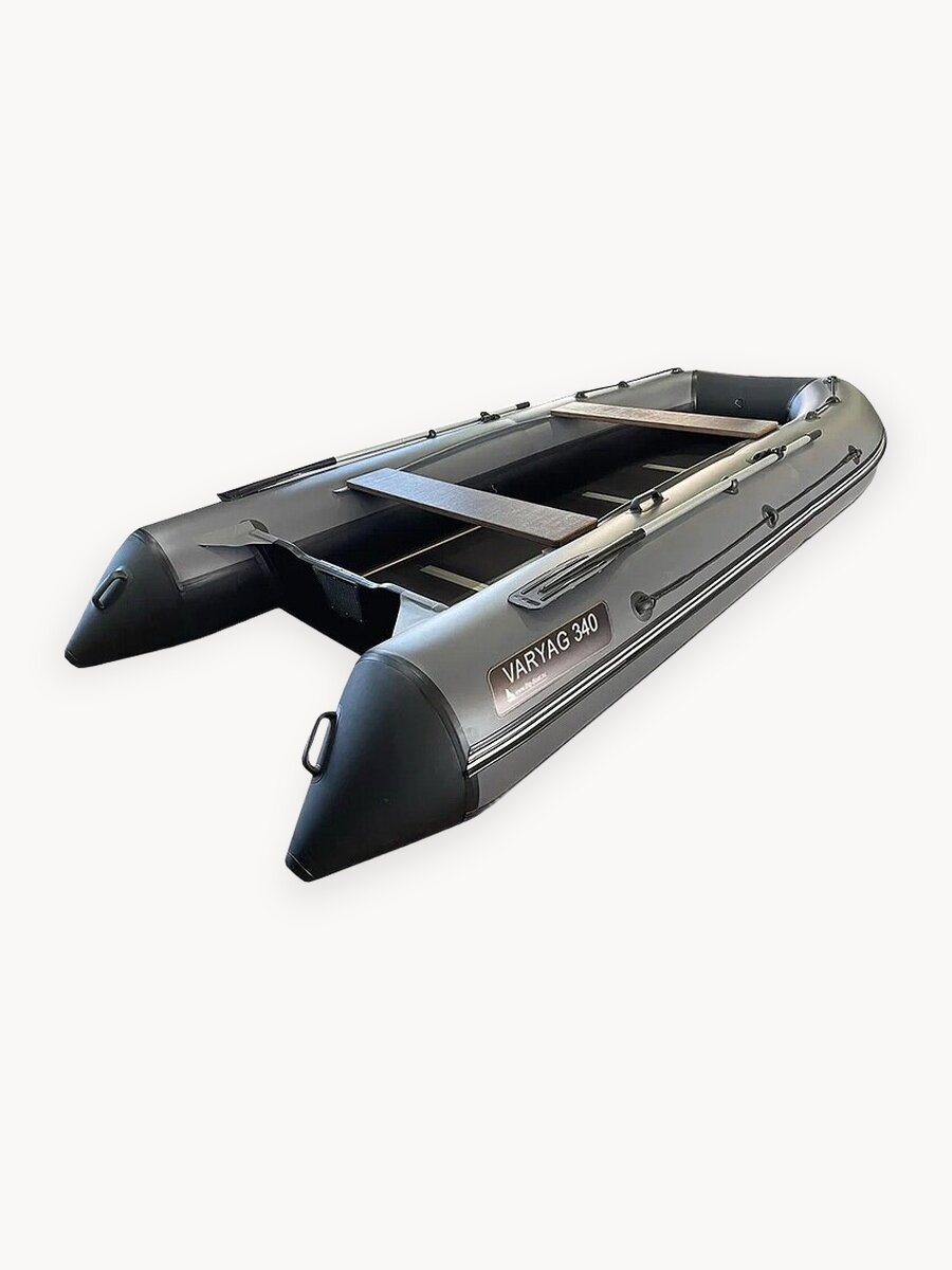 Надувная, под мотор, килевая лодка из ПВХ для рыбалки Varyag (Варяг) 340К пол-книжка