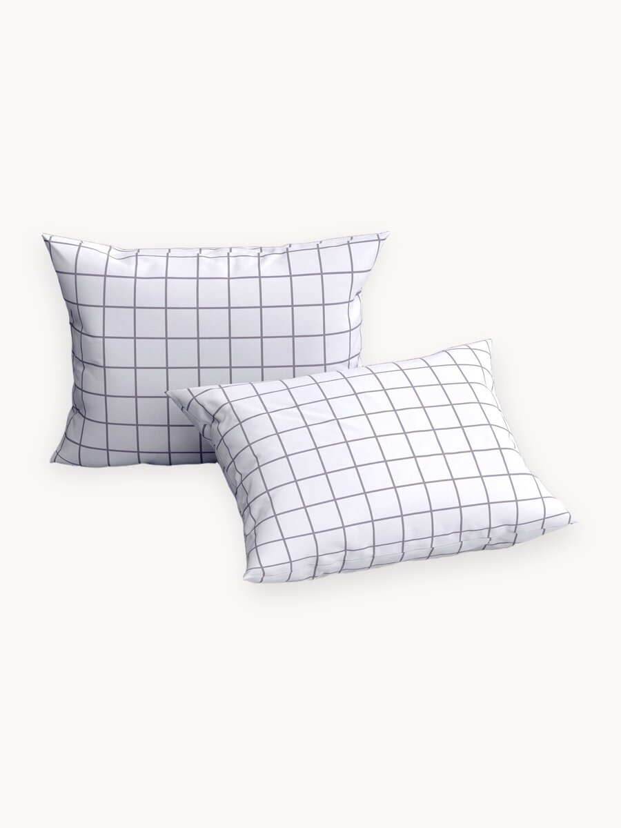 Наволочки 50x70 2 шт Galtex Таттерсол светло-серый бязь, 100% хлопок