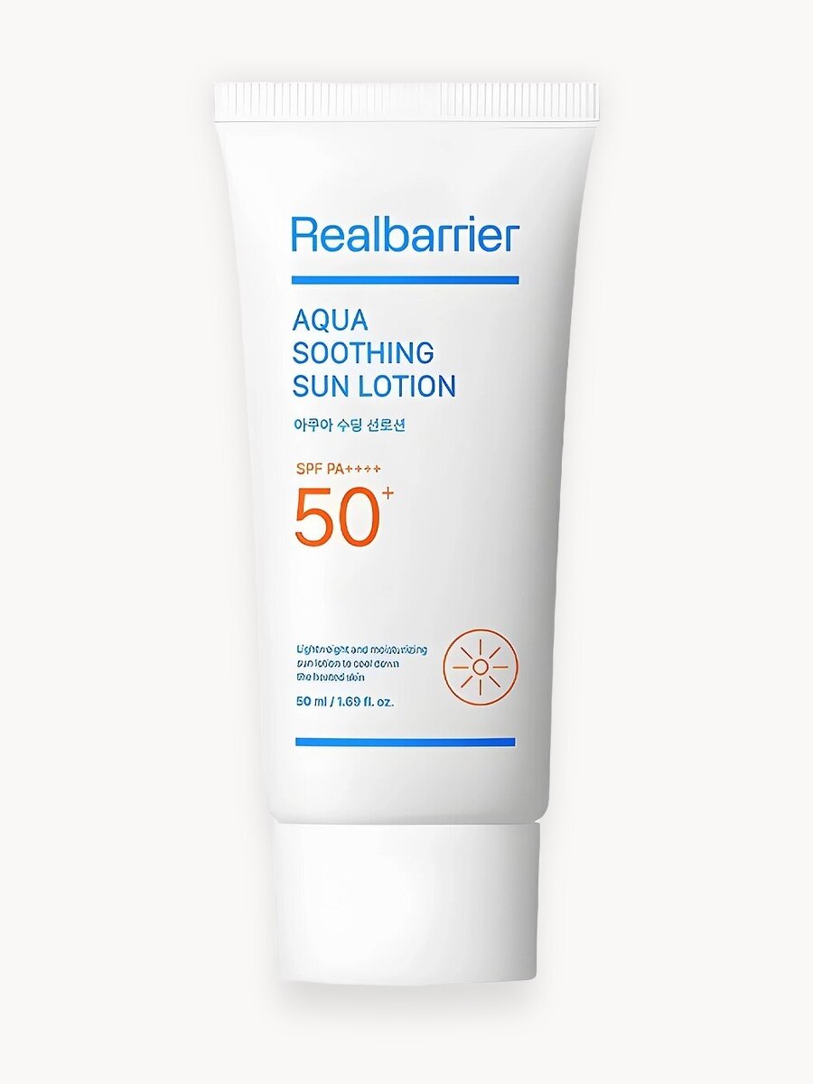 Увлажняющий солнцезащитный лосьон Real Barrier Aqua Soothing Sun Lotion SPF50+ PA+ 50 мл