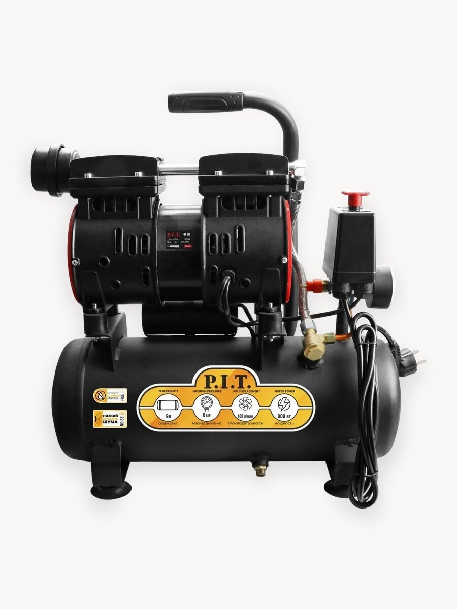 Компрессор поршневой безмасляный P.I.T. PAC9-C
