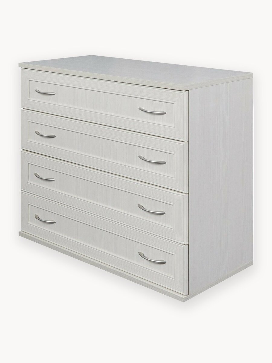 Комод напольный Ника-люкс, 92,8х87,8х46 см, для спальни/для гостиной, с ящиками, ЛДСП, цвет бодега белая