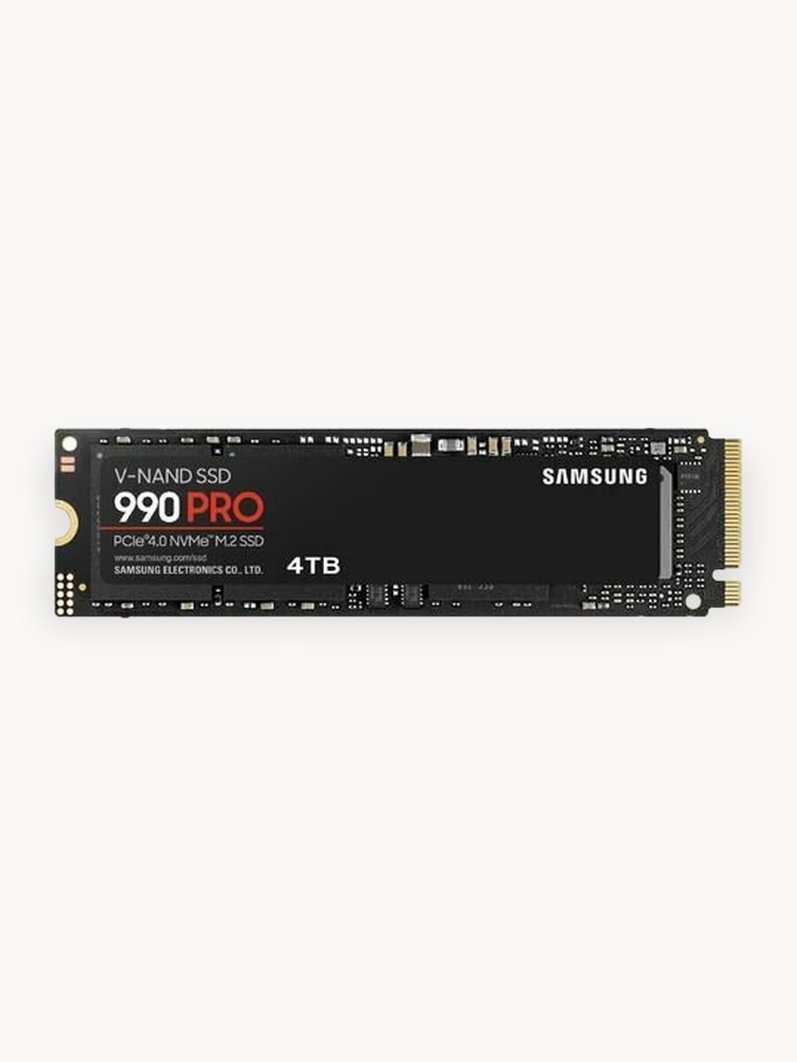 SSD накопитель Samsung 990 Pro MZ-V9P4T0CW 4ТБ, M.2 2280, PCIe 4.0 x4, NVMe, M.2