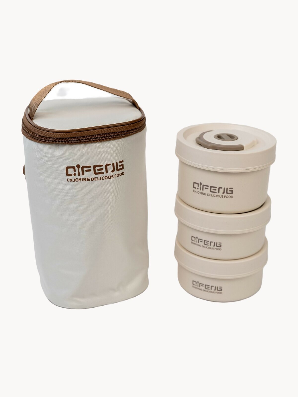 Ланчбокс для еды.3 контейнера:400мл+2х300мл. Термосумка с подогревом +индикатор. TypeC-провод+USBадаптер+приборы в чехле