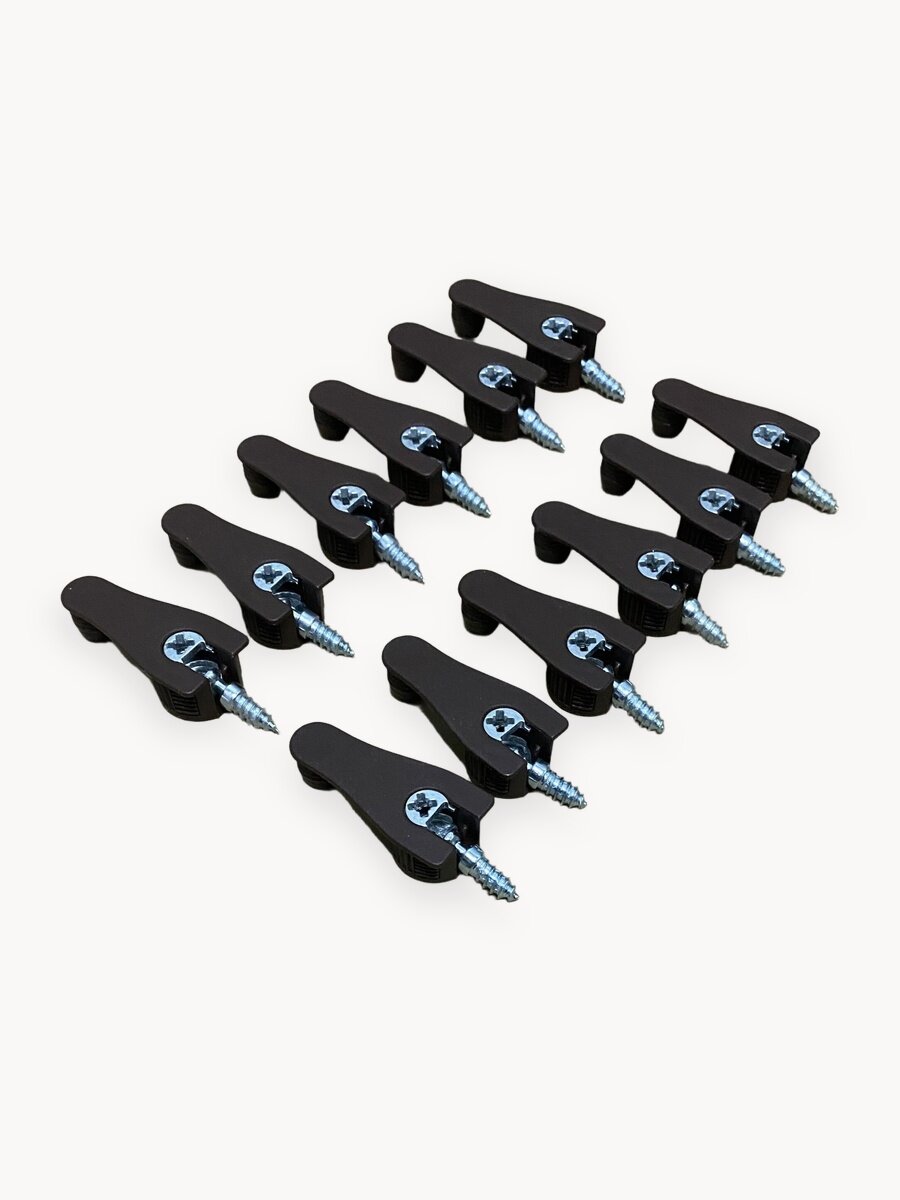 Эксцентриковые стяжки Усиленные d20мм (12шт) Коричневый, со штоками