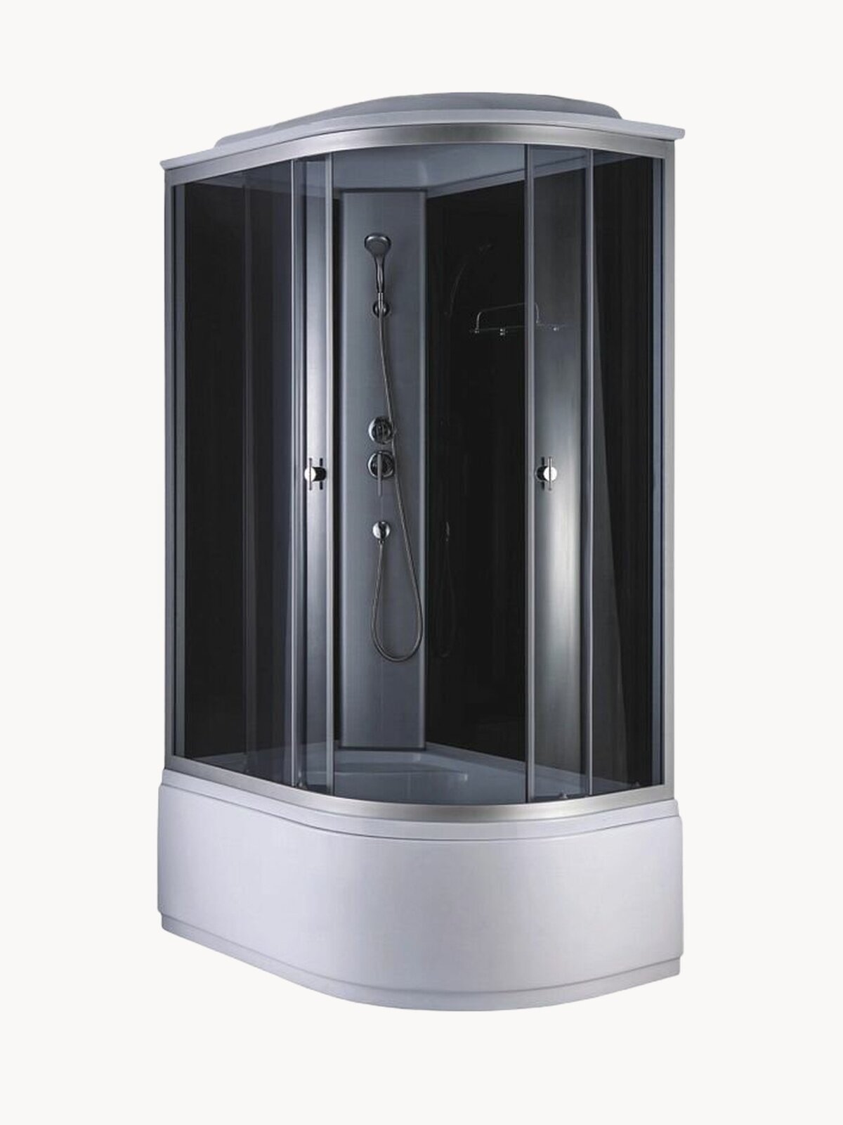 Душевая кабина 120х80 левосторонняя с высоким поддоном Loranto CS-886EATM/B-120