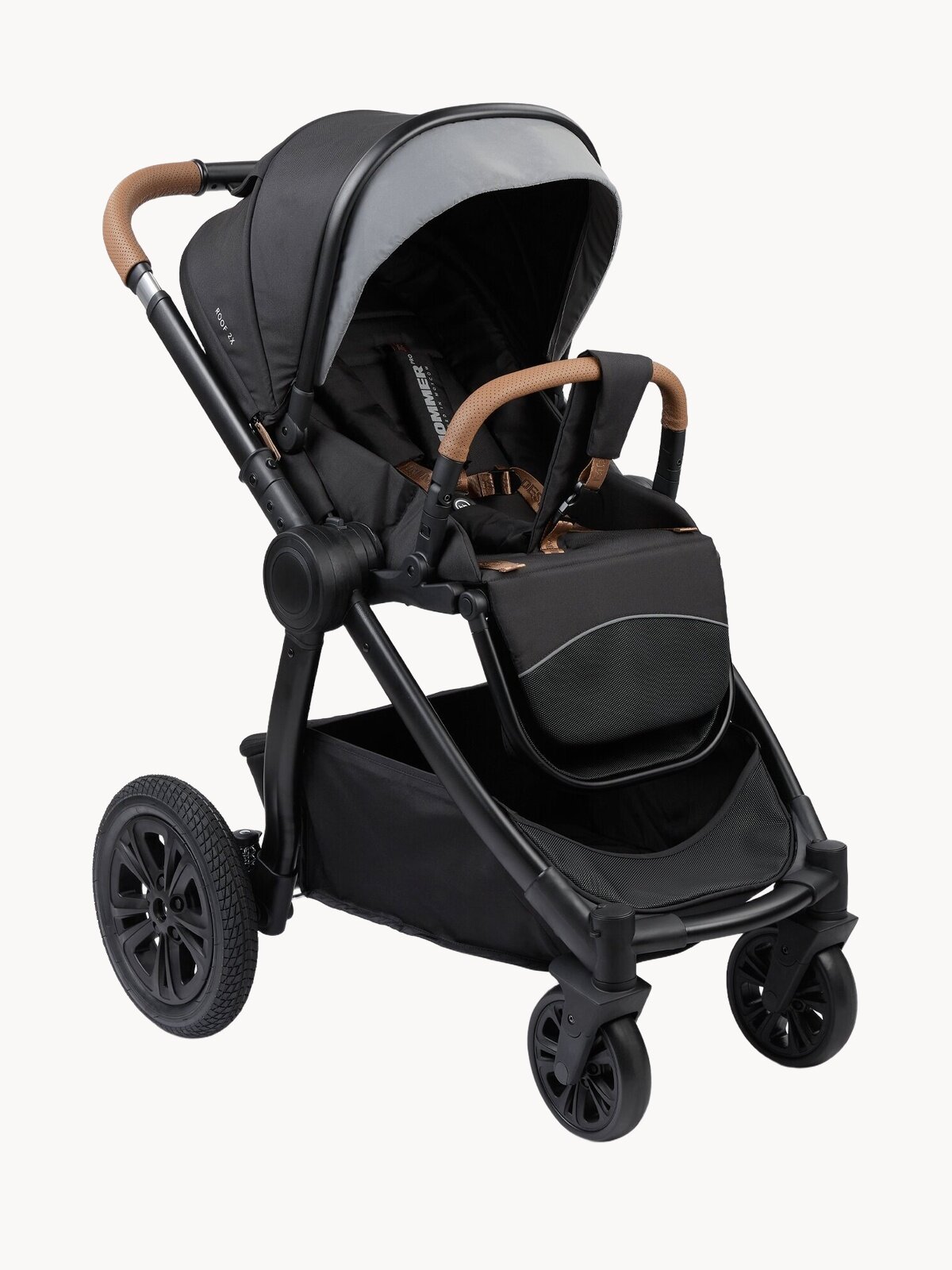 Коляска-трансформер Happy Baby MOMMER PRO, 2в1, колёса с амортизацией, телескопическая рукоятка, черный