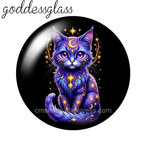 Стеклянные кабошоны с изображением кошачьих глаз, 10 шт. 18mm cabochon, ZB2940-12
