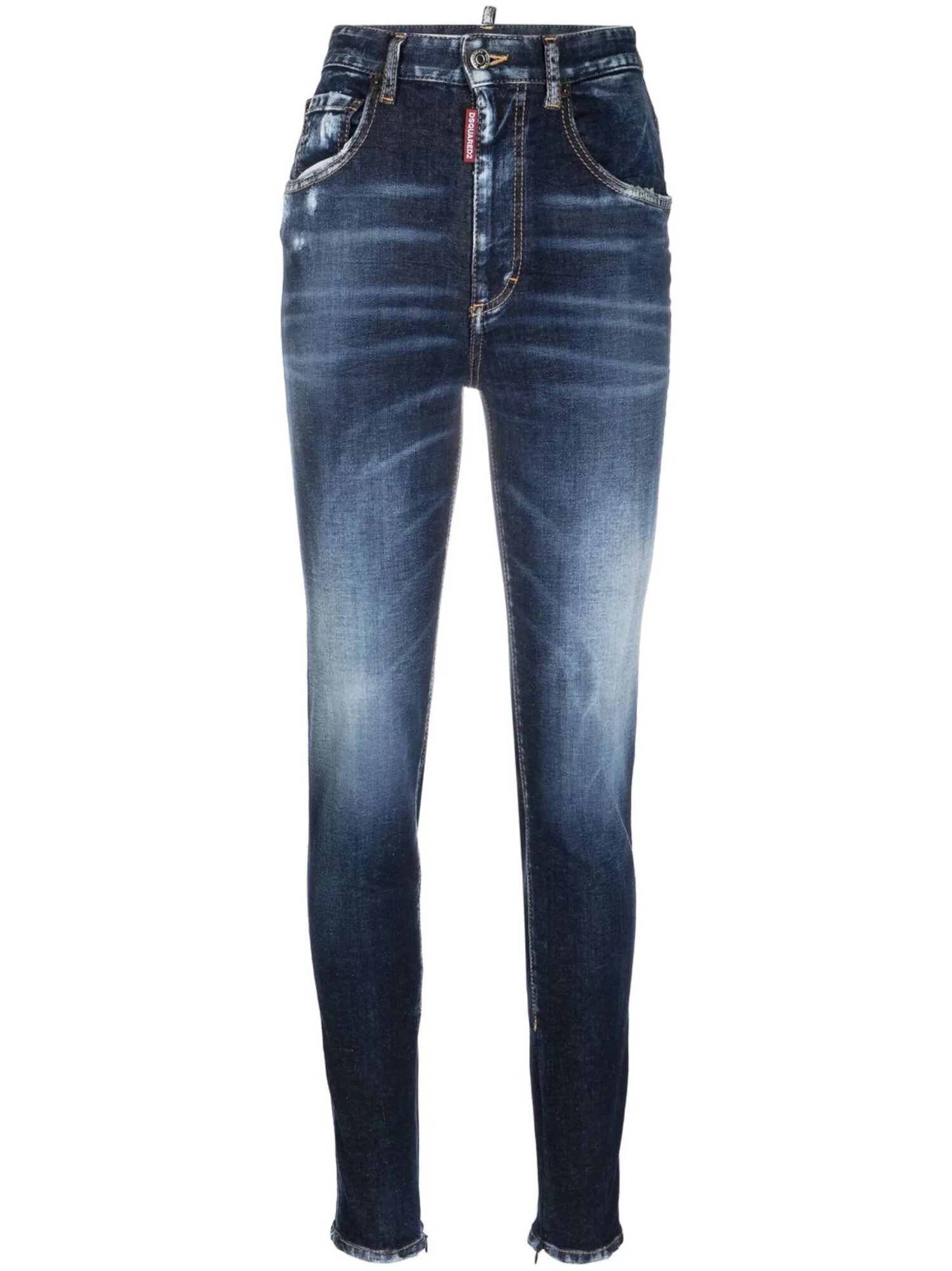 Джинсы High-waisted faded skinny jeans 