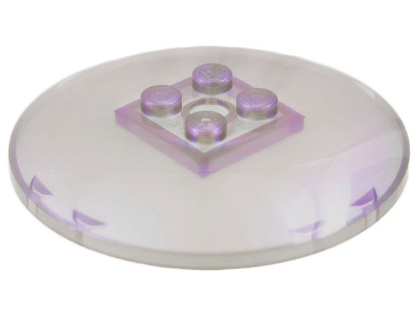 Dish 6 x 6 Inverted (Radar) - Solid Studs, 44375b Satin Trans-Brown U